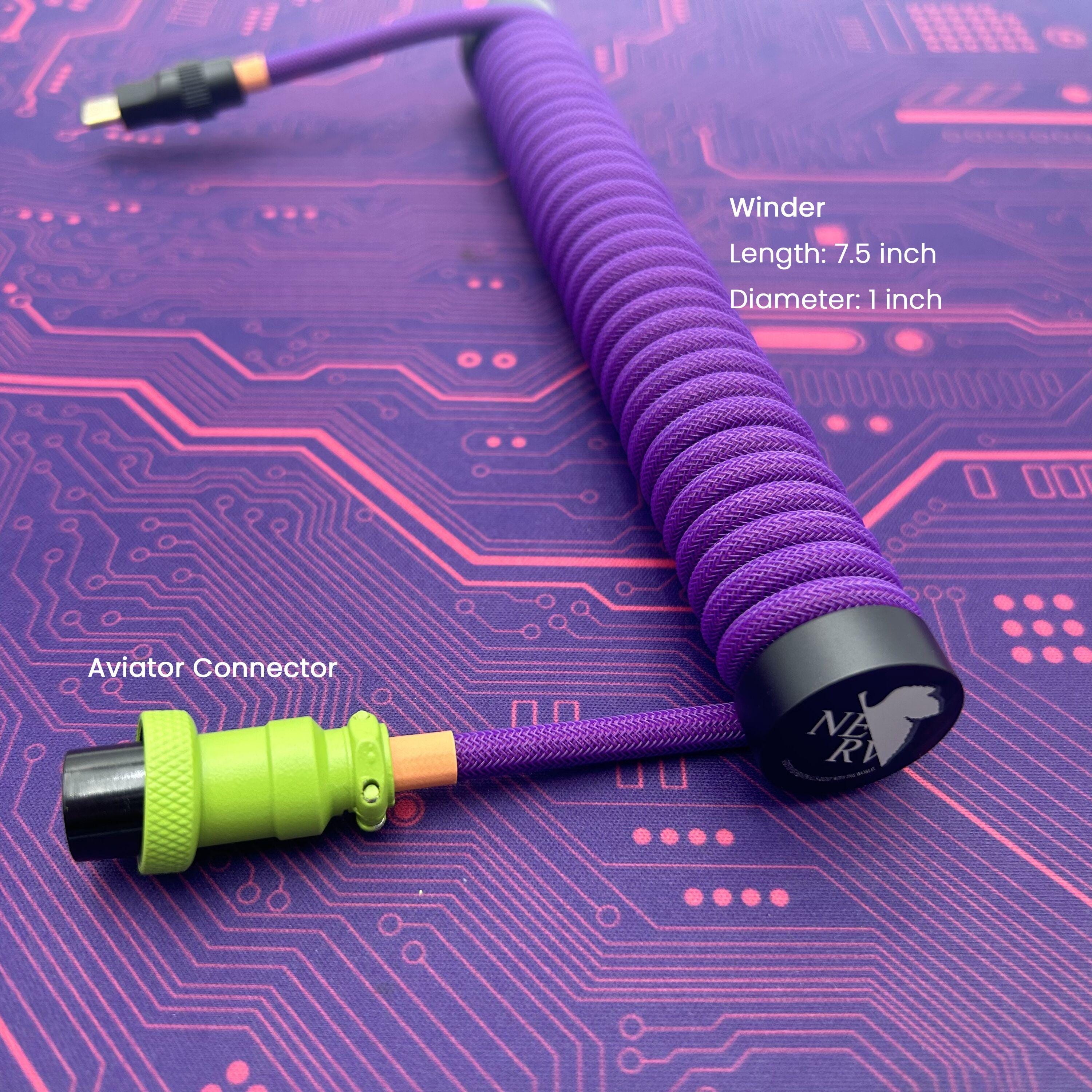 Eva Unit-01 Coiled Aviator Cable, USB Cable for Mechanical Keyboard - Etsy