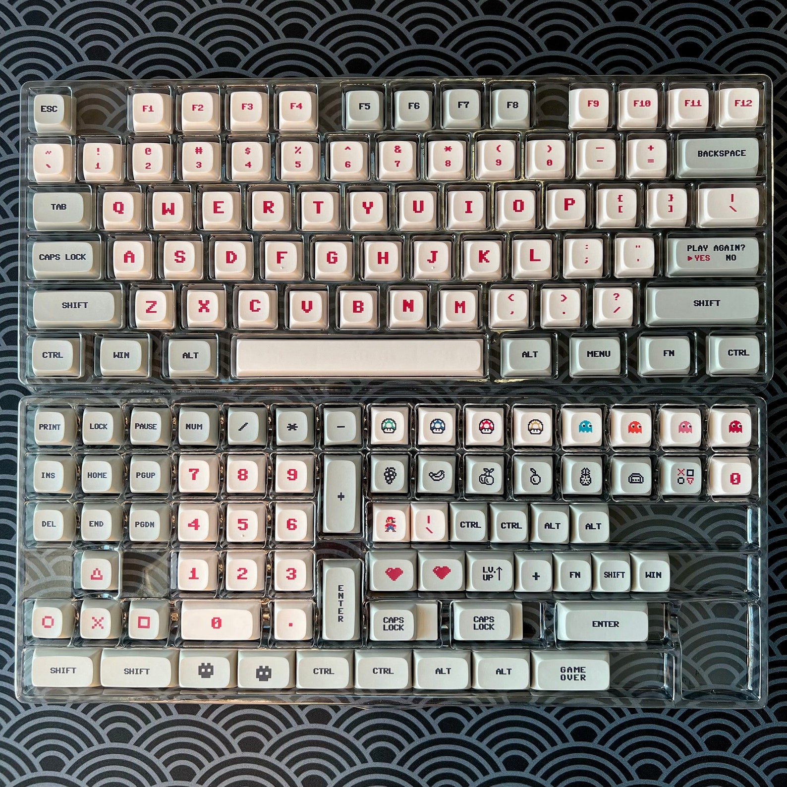 Retro Gaming Keycap Set XDA Profile Coiled Cable Option - Etsy