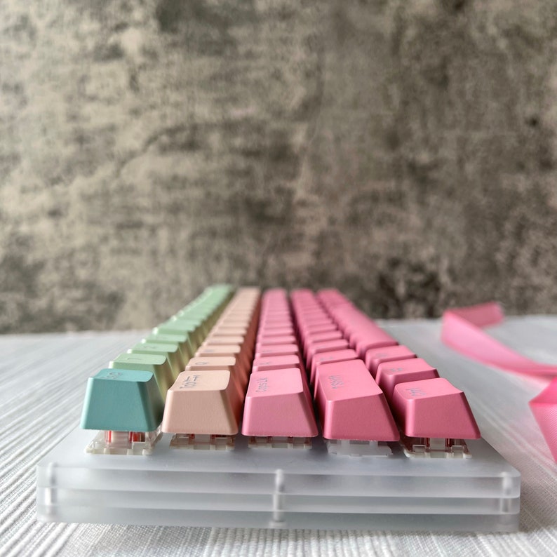 Gradient Pastel Keycap Set OEM Profile Shine-through PBT - Etsy