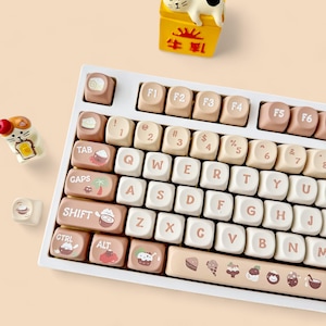 Coconut Milk Keycap Set, SOA Profile, Cute Art - Etsy