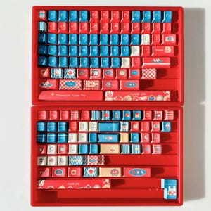 Red Apple Keycap Set, Cherry Profile, Cute Art, PBT, Cherry MX Stem ...
