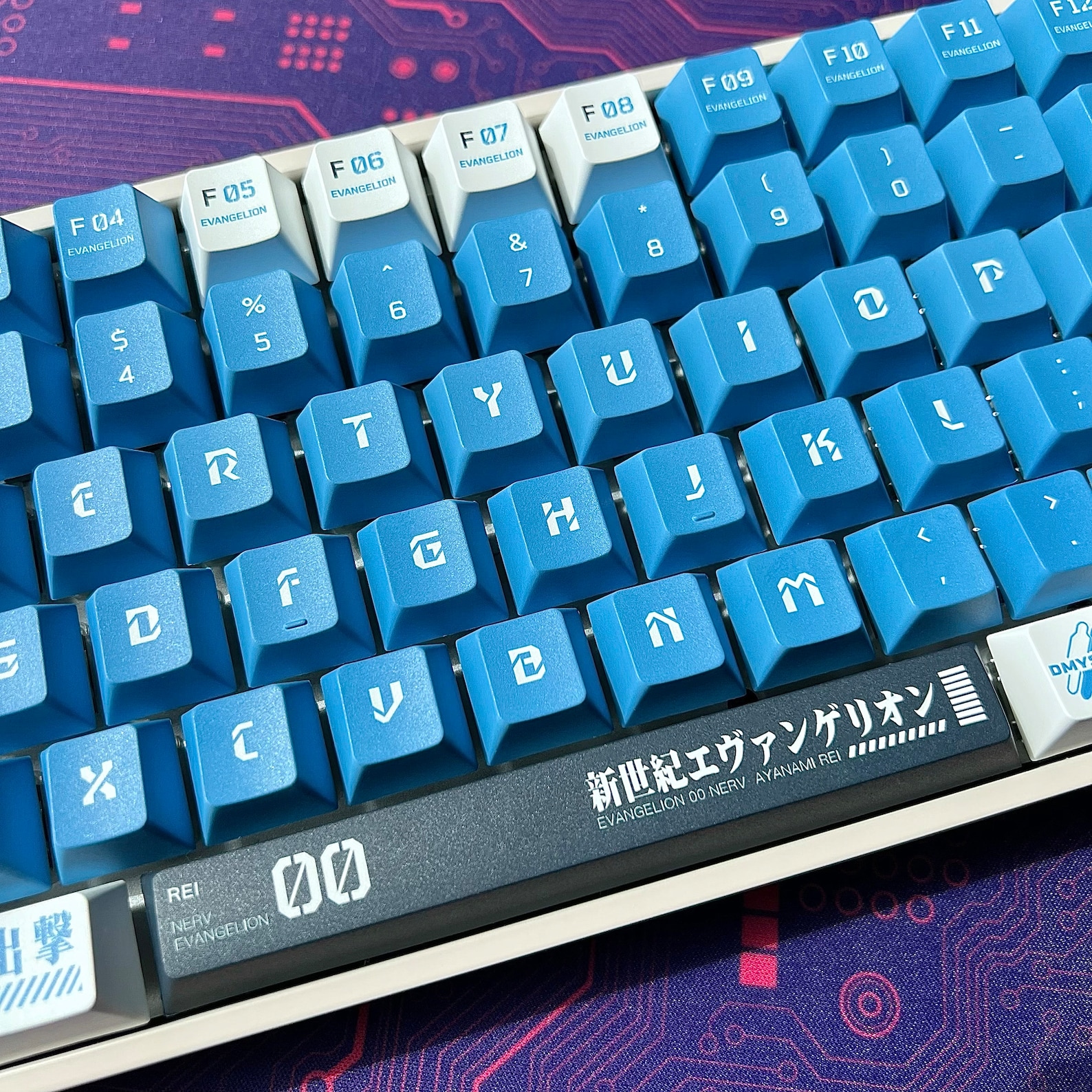 Eva Unit-00 Keycap Set Cherry Profile Coiled Cable Option - Etsy