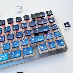 Starry Sky Keycap Set, Cherry Profile, Pudding, PBT, Cherry MX Stem ...