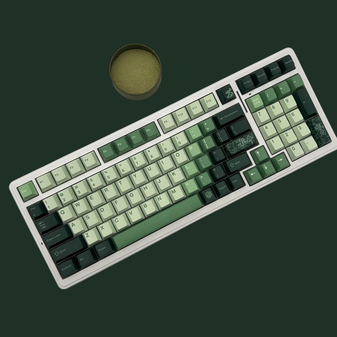 Green Tea Keycap Set, Cherry Profile, Aesthetic Design, PBT, Cherry MX ...