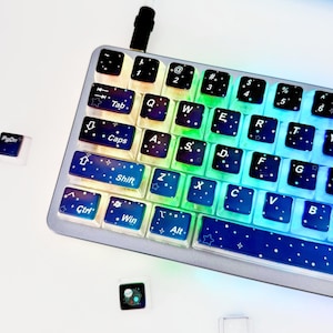Starry Sky Keycap Set, Cherry Profile, Pudding, PBT, Cherry MX Stem ...