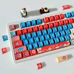 Red Apple Keycap Set, Cherry Profile, Cute Art, PBT, Cherry MX Stem ...