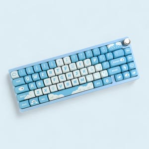 Fluffy Cloud Keycap Set, MOA Profile, Cute Art, PBT, Cherry MX Stem ...