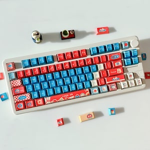 Red Apple Keycap Set, Cherry Profile, Cute Art, PBT, Cherry MX Stem ...