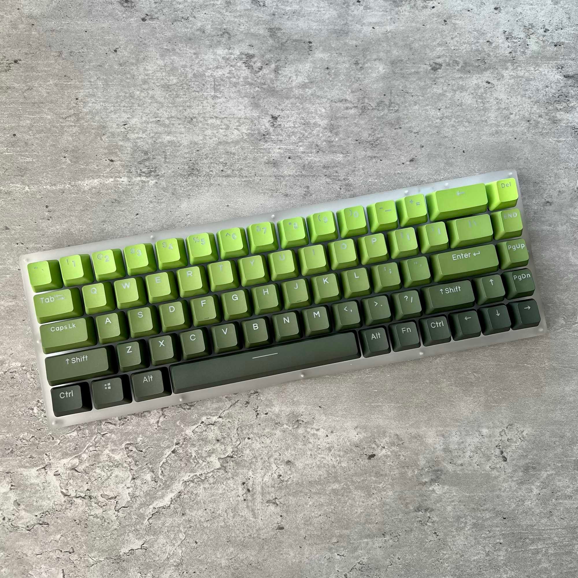 Gradient Matcha Keycap Set, OEM Profile, Shine-through, PBT, Cherry MX ...