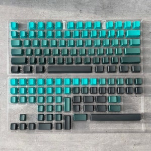 Gradient Green Side-printed Keycap Set, OEM Profile, Shine-through, PBT ...