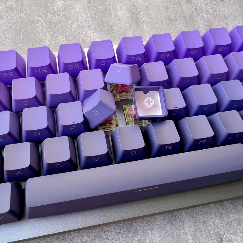 Gradient Purple Side-printed Keycap Set OEM Profile - Etsy