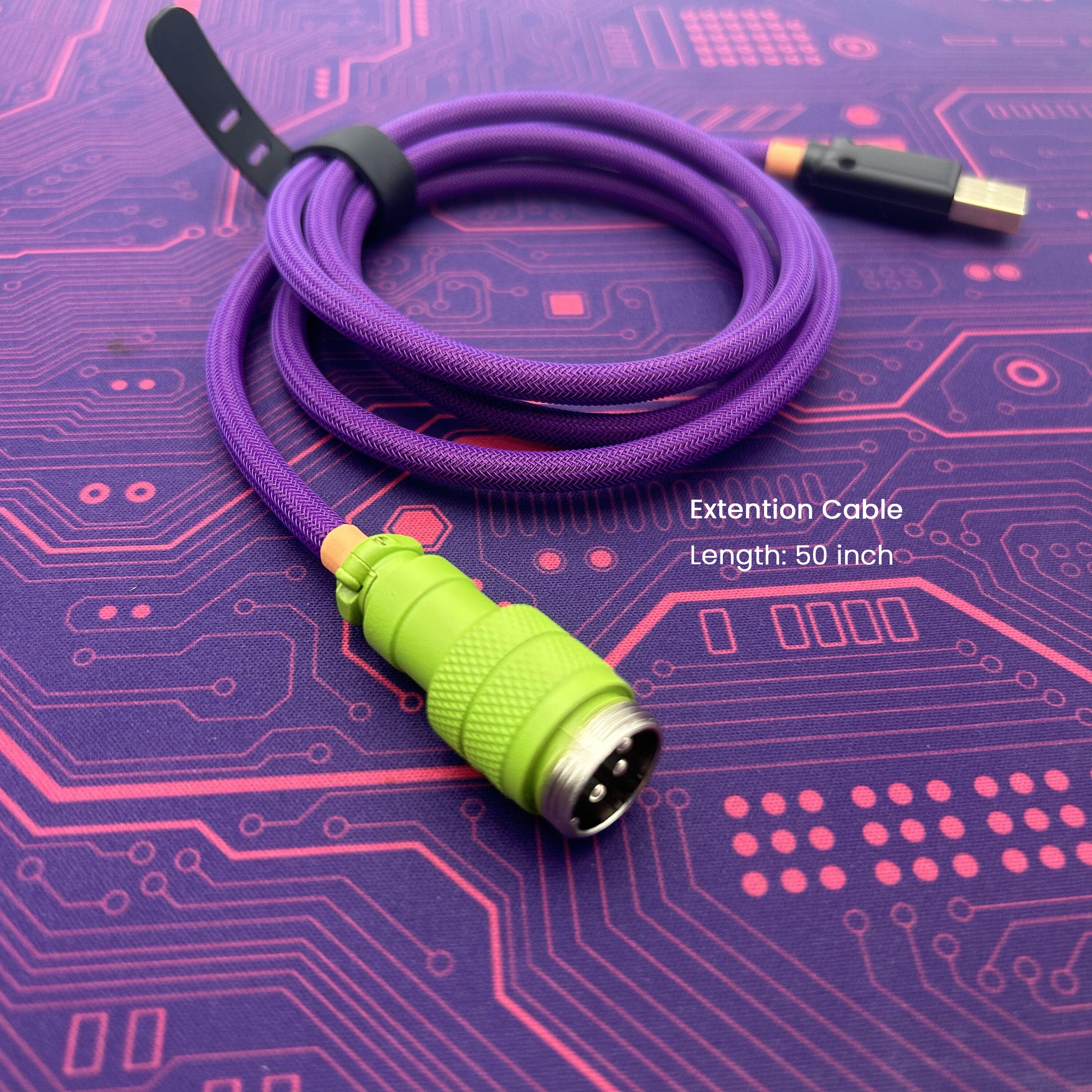 Eva Unit-01 Coiled Aviator Cable, USB Cable for Mechanical Keyboard - Etsy