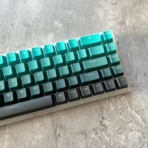 Gradient Green Keycap Set, OEM Profile, Shine-through, PBT, Cherry MX ...