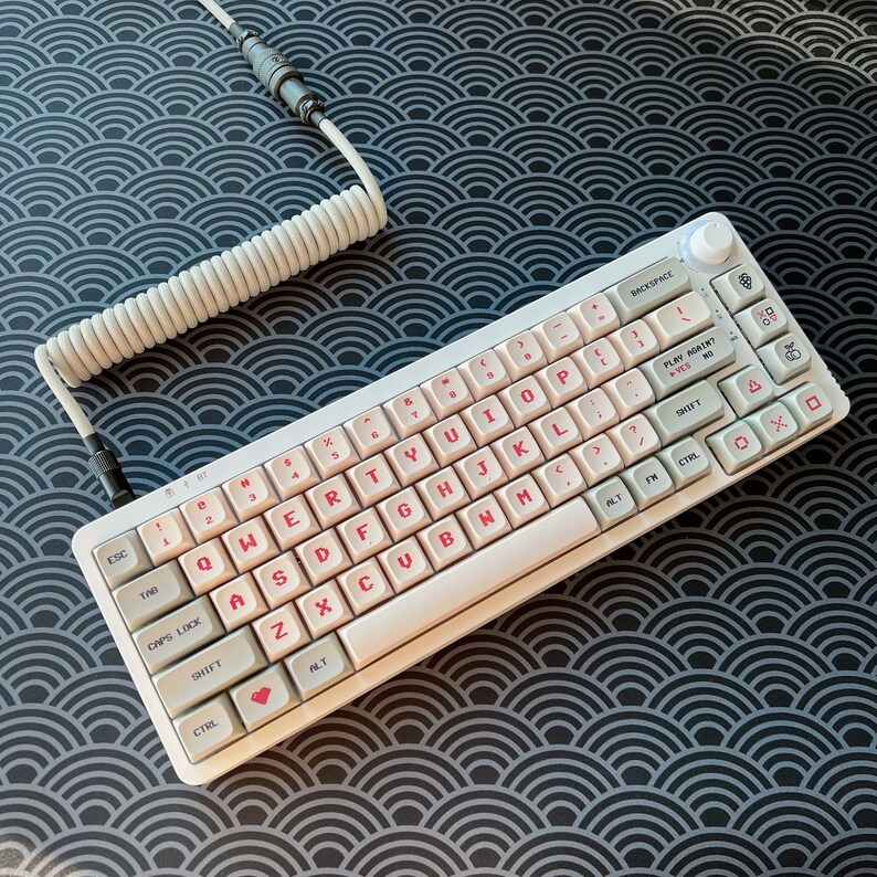 Retro Gaming Keycap Set XDA Profile Coiled Cable Option - Etsy
