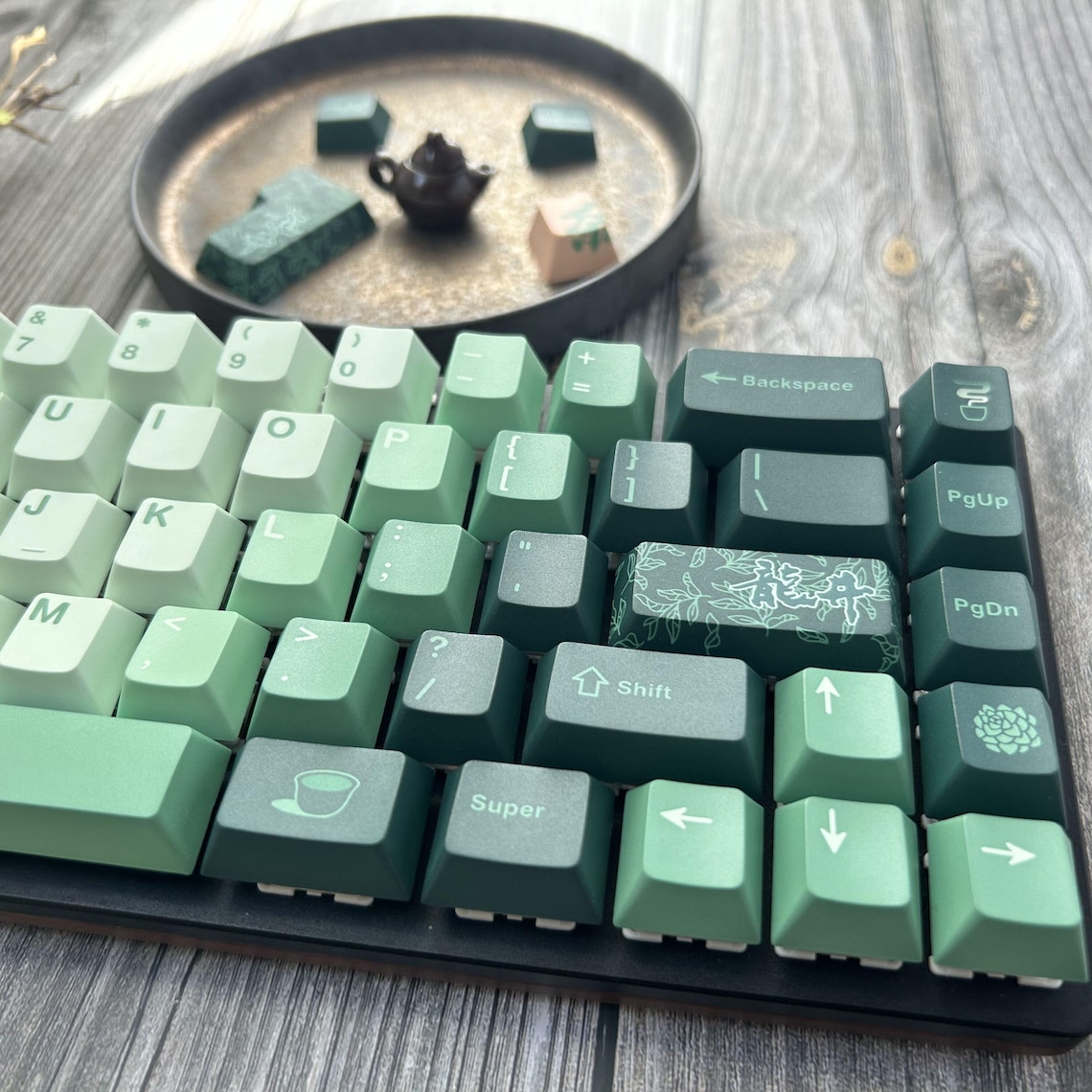 Green Tea Keycap Set, Cherry Profile, Aesthetic Design, PBT, Cherry MX ...