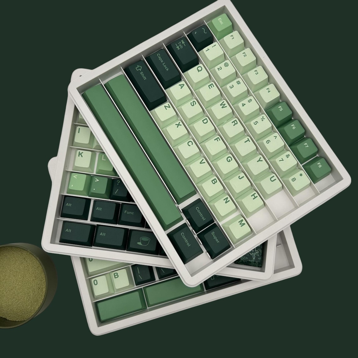Green Tea Keycap Set, Cherry Profile, Aesthetic Design, PBT, Cherry MX ...