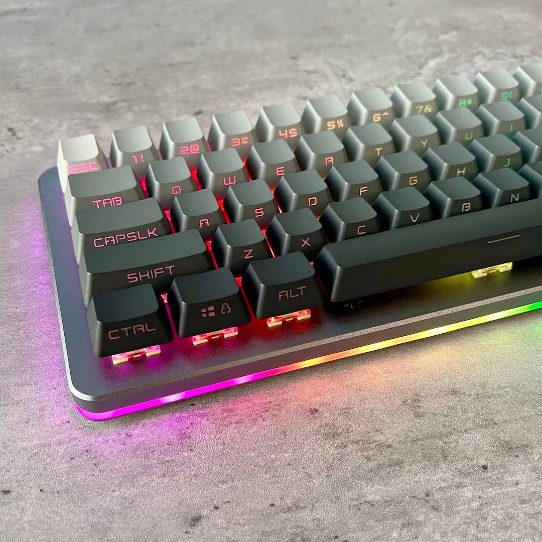 Gradient Shadow Side-printed Keycap Set, OEM Profile, Shine-through ...