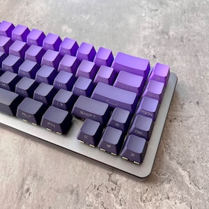 Gradient Purple Side-printed Keycap Set, OEM Profile, Shine-through ...