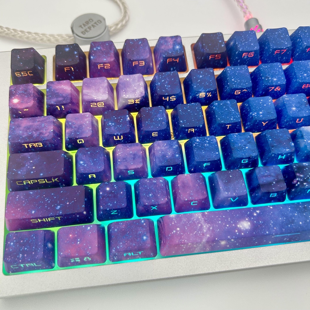 Luminous Galaxy Side-printed Keycap Set, OEM Profile, Shine-through - Etsy