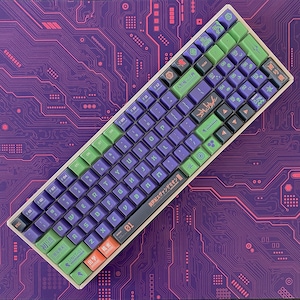Eva Unit-01 Keycap Set, Cherry Profile, PBT, Cherry MX Stem, Dye-sub ...