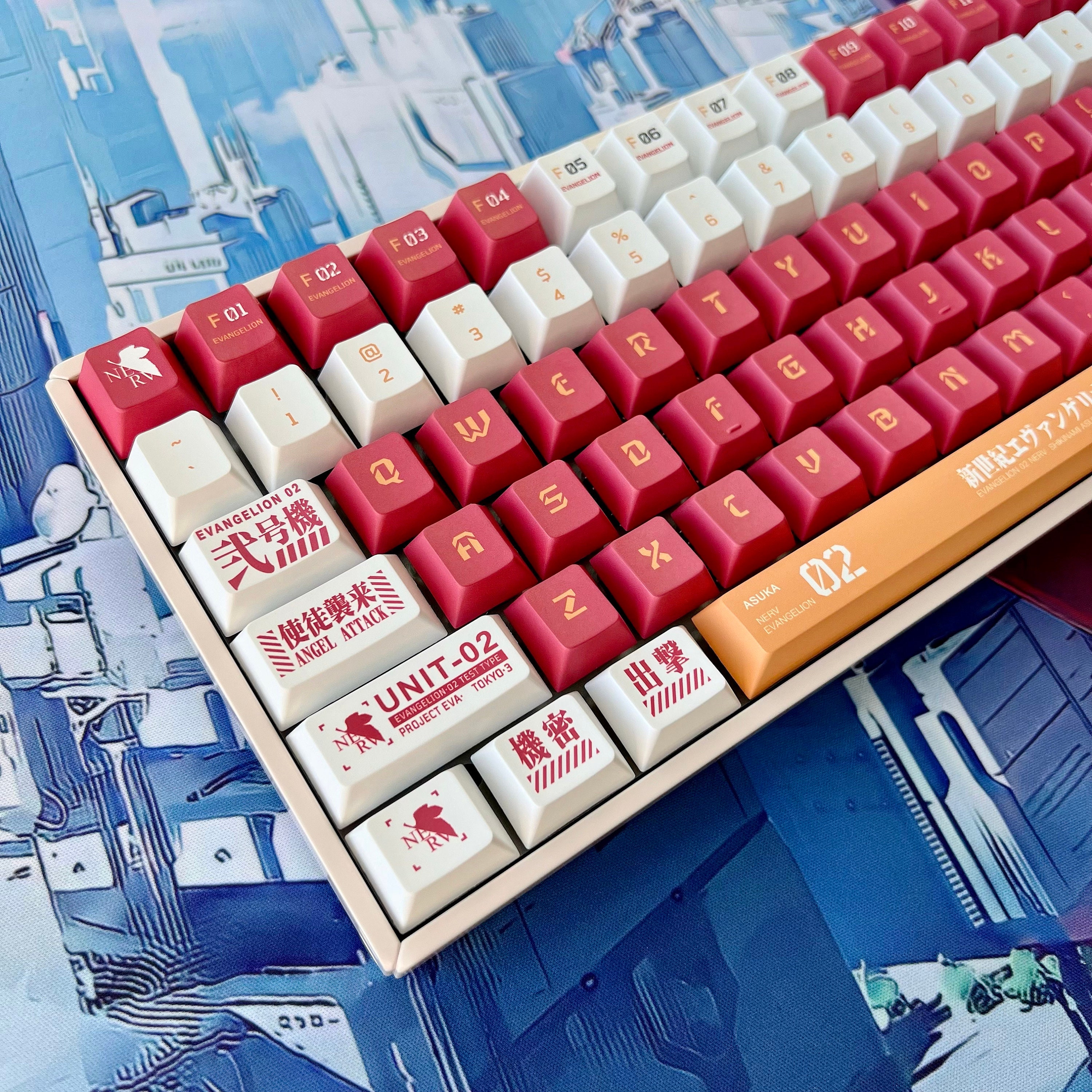 Eva Unit-02 Keycap Set Cherry Profile PBT Cherry MX Stem - Etsy Australia