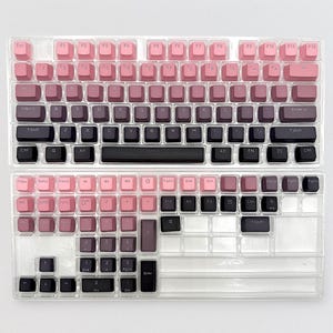 Gradient Black and Pink Keycap Set, Shine-through , OEM Profile - Etsy
