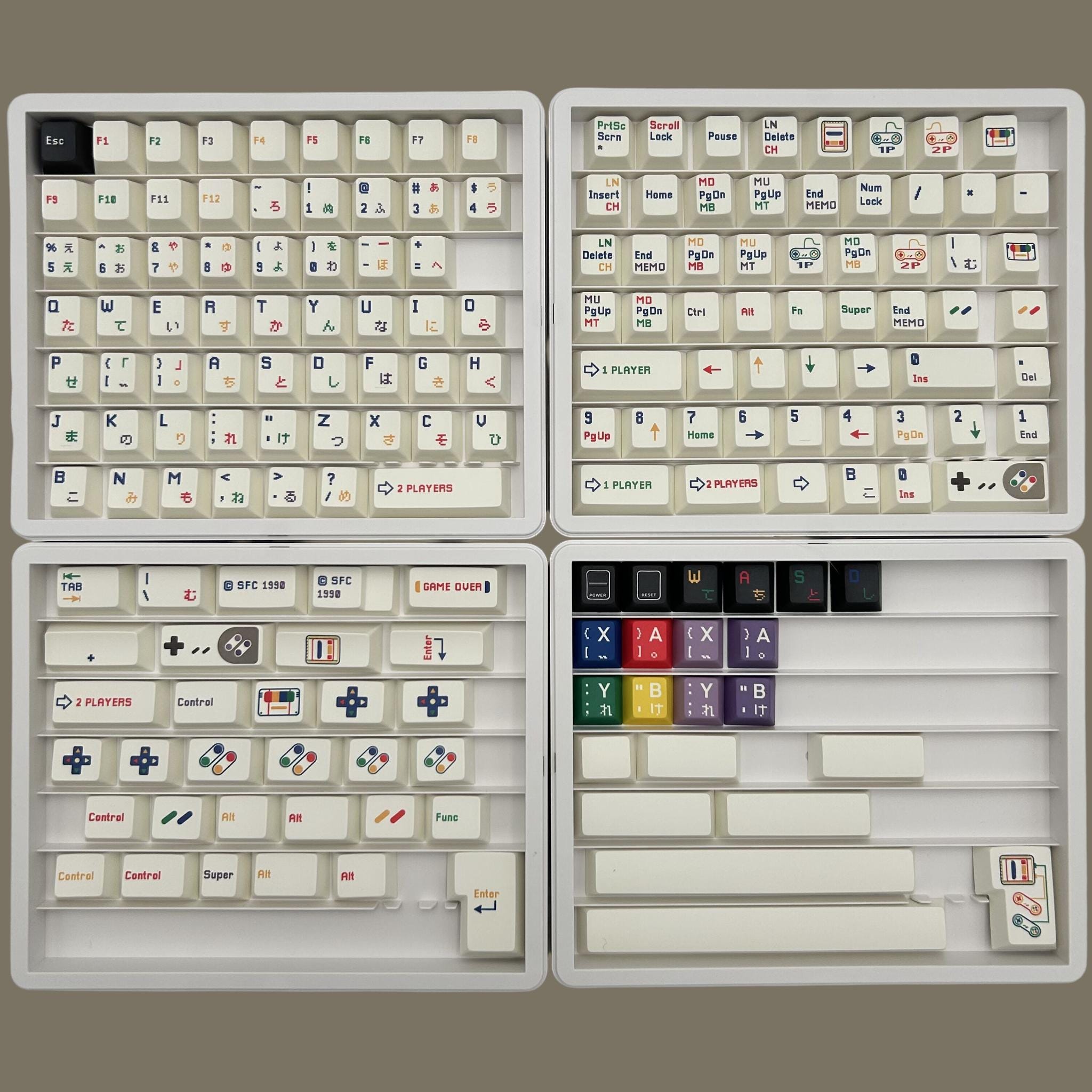 Retro Gaming Keycap Set, Cherry Profile, PBT, Cherry MX Stem, Dye-sub ...