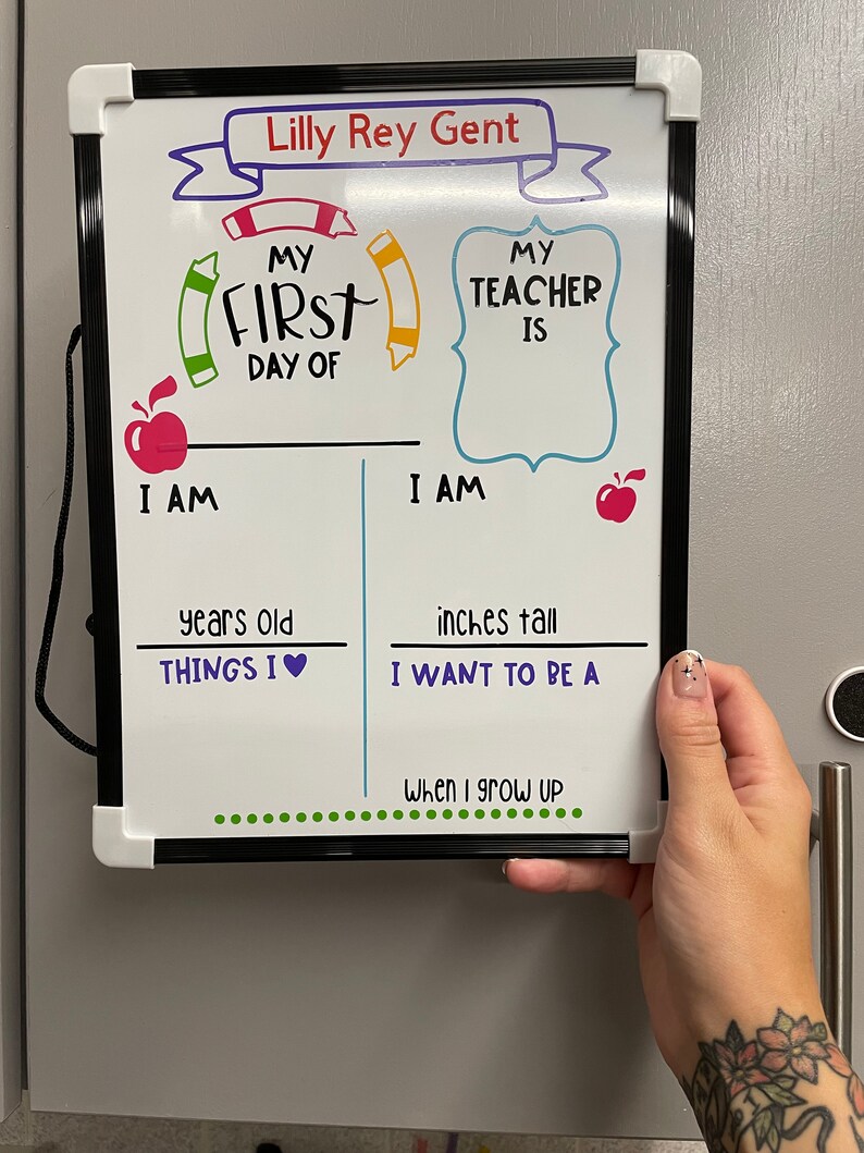 My First Day Whiteboard - Etsy