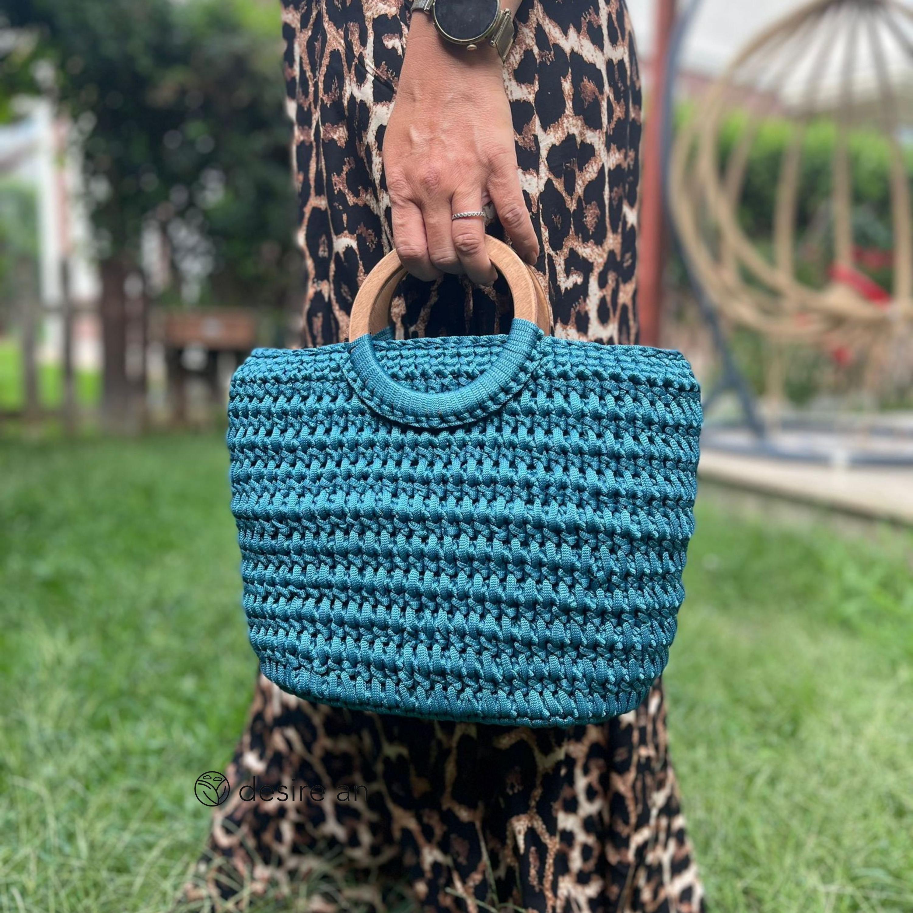 Macrame Cord Crochet Bag Pattern | PDF + Video Tutorial | Boho Tote ...