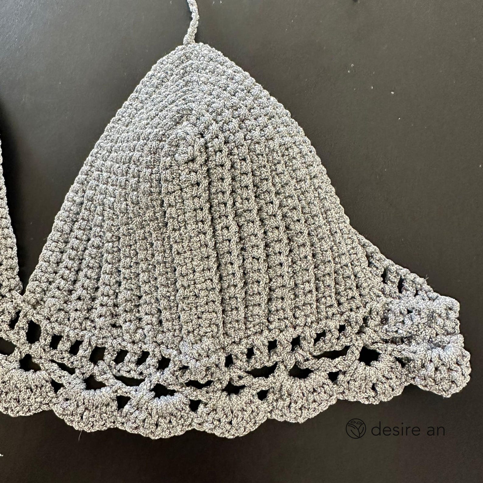 Crochet Triangle Bikini Top Pattern – Shiny Boho Bralette (PDF Pattern ...
