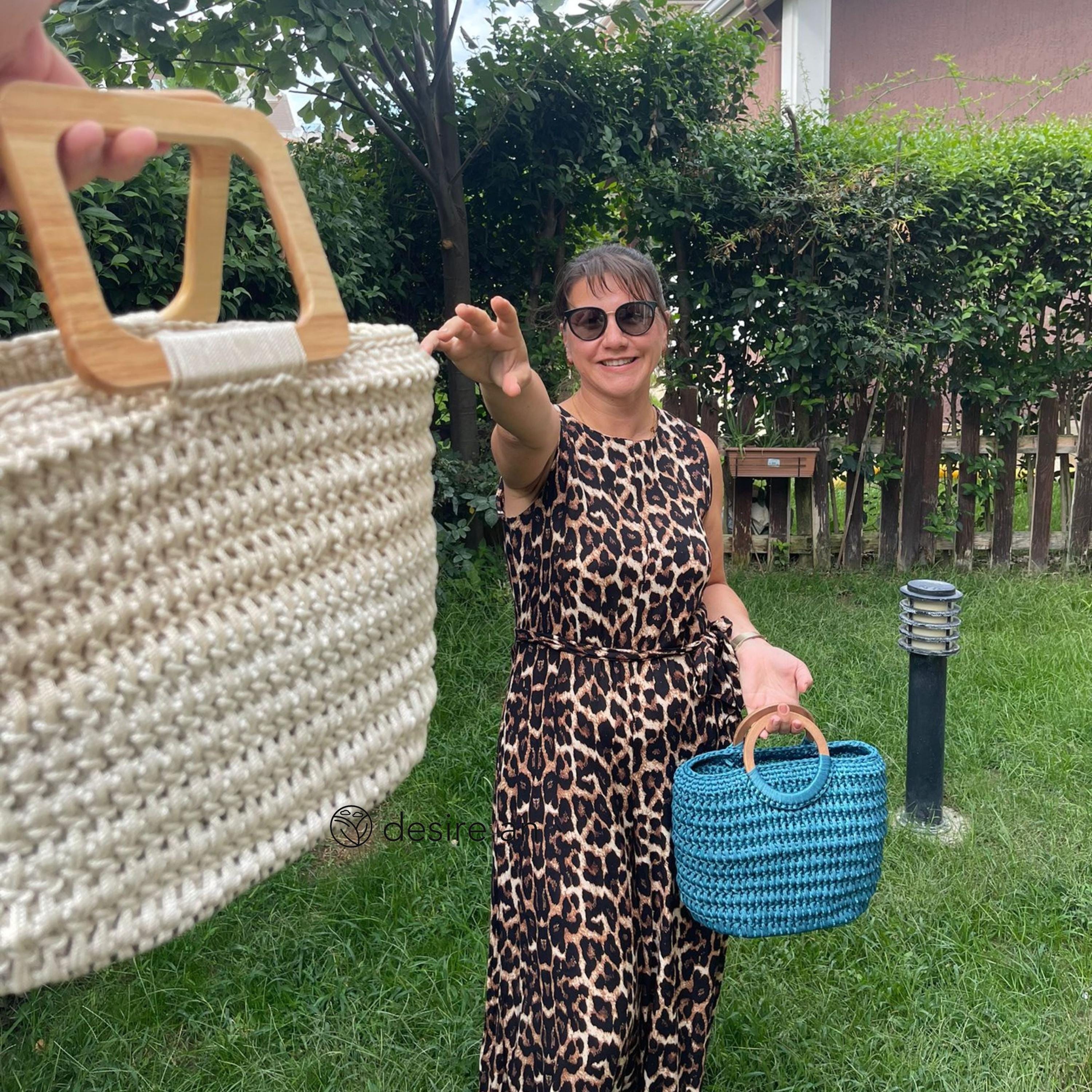 Macrame Cord Crochet Bag Pattern | PDF + Video Tutorial | Boho Tote ...