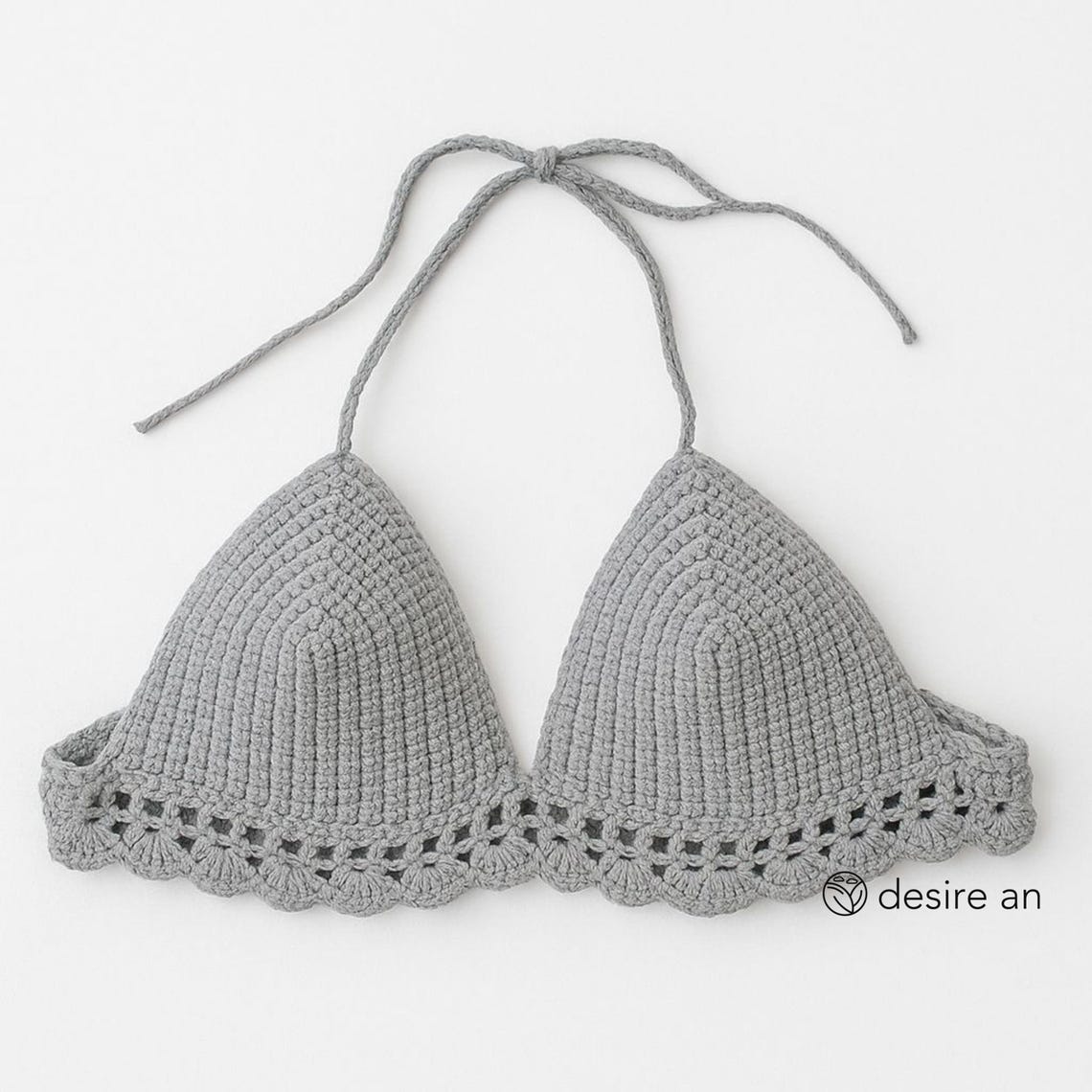 Crochet Triangle Bikini Top Pattern – Shiny Bralette – Easy Boho Crop ...
