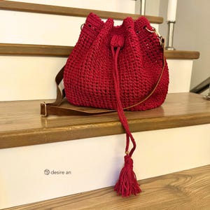 Crochet Drawstring Bag Pattern – Stylish Bucket Bag, Boho & Crossbody ...
