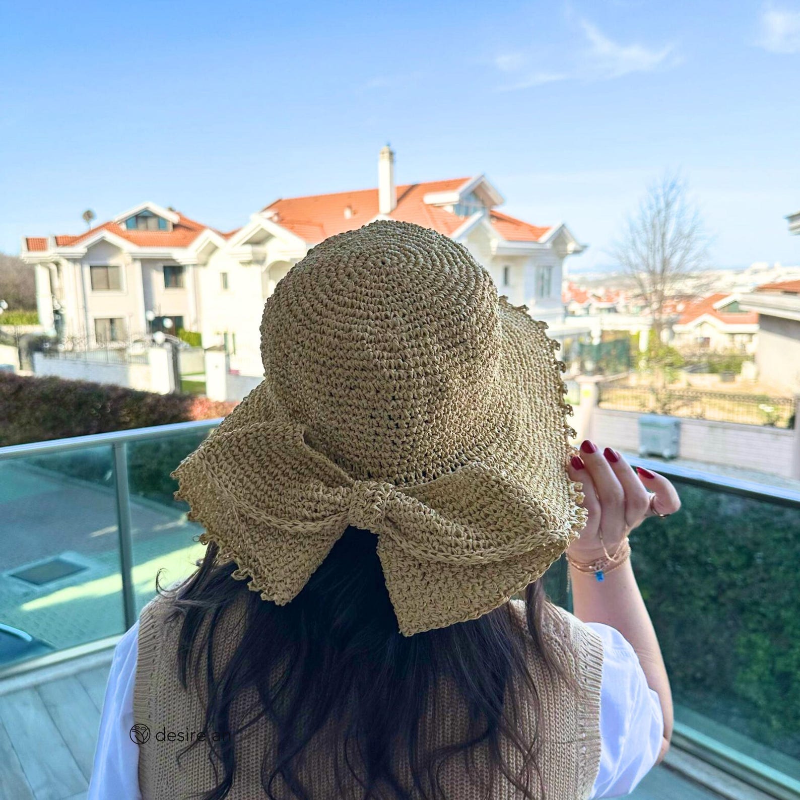 Crochet Raffia Sun Hat Pattern: Bow Detail, Wide Brim (PDF Pattern ...
