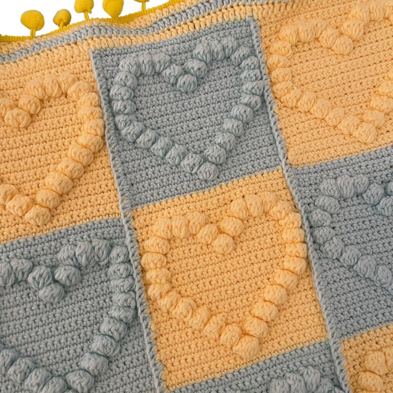 Baby Blanket Pattern, Heart Afghan Pattern , Heart Blanket, Simple Knit ...