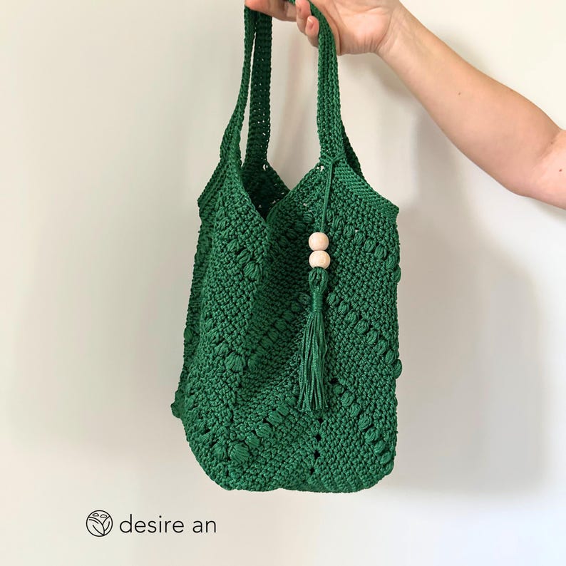 Easy Crochet Pattern Bag, Macrame Rope Bag Pattern PDF & Video Tutorial ...