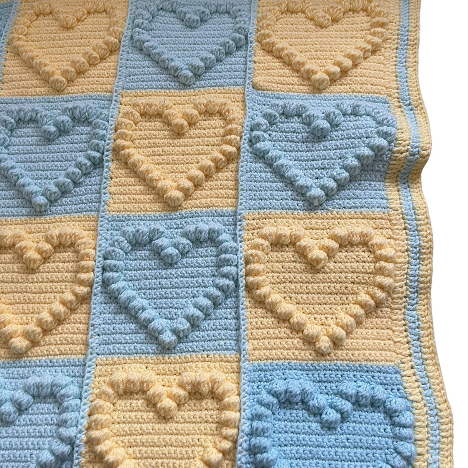 Baby Blanket Pattern, Heart Afghan Pattern , Heart Blanket, Simple Knit ...
