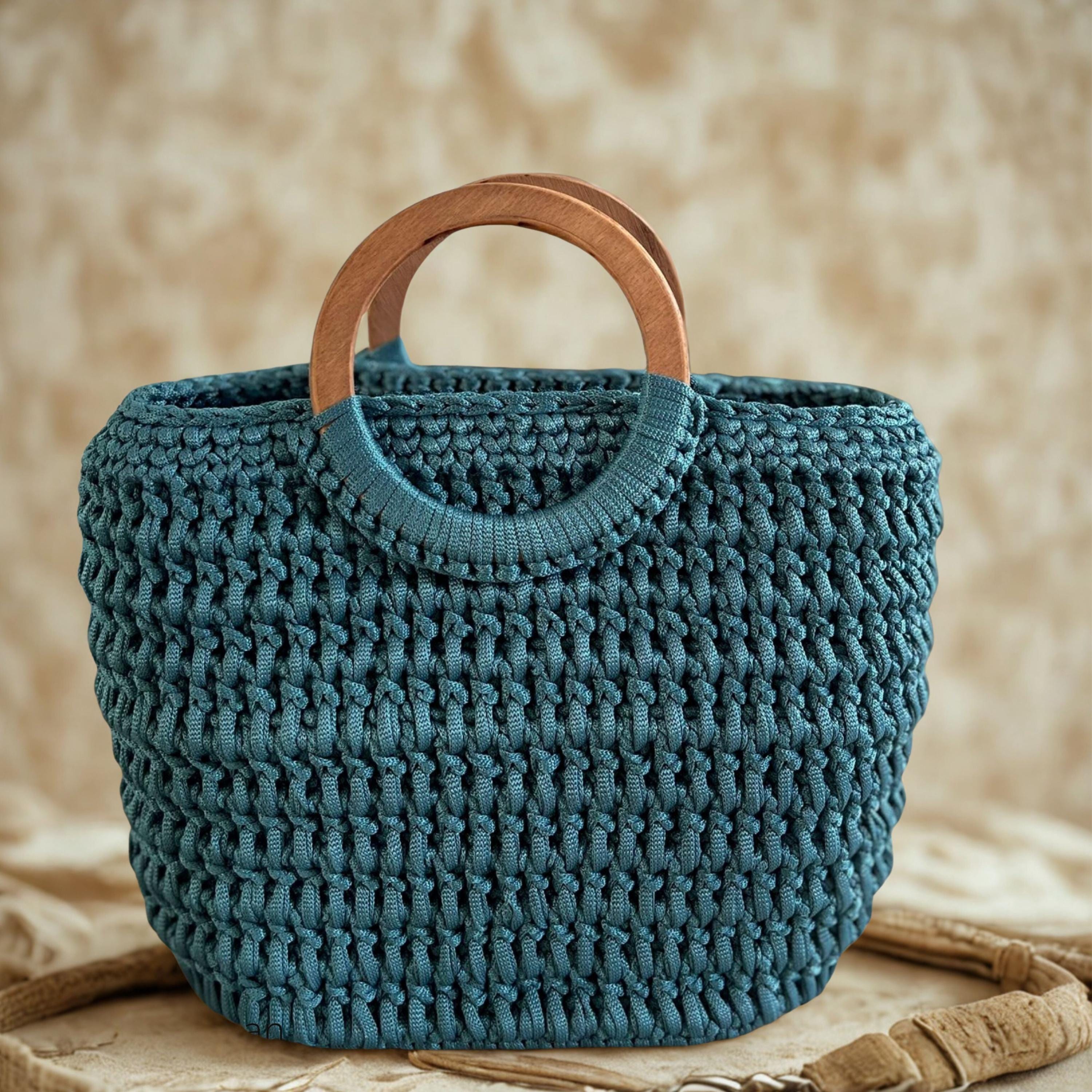 Macrame Cord Crochet Bag Pattern | PDF + Video Tutorial | Boho Tote ...