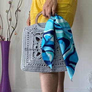 Easy Boho Bag Pattern, DIY Bag, Knitting Granny Square Purse Daisy Bag ...