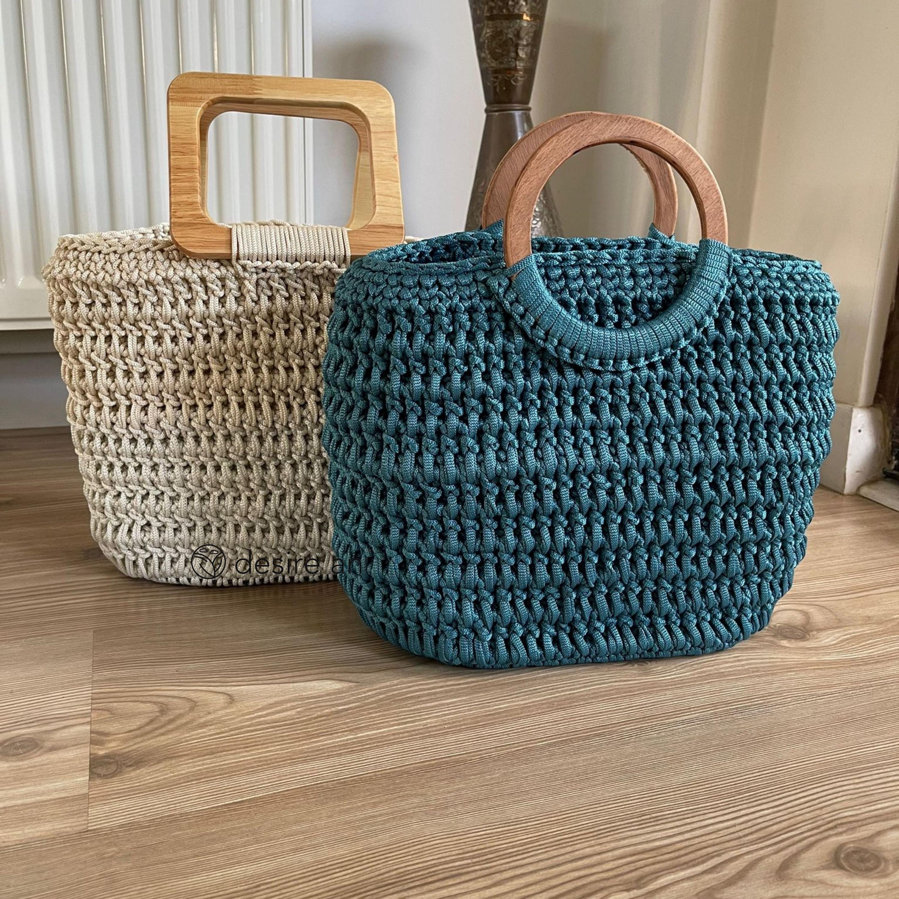 Macrame Cord Crochet Bag Pattern | PDF + Video Tutorial | Boho Tote ...
