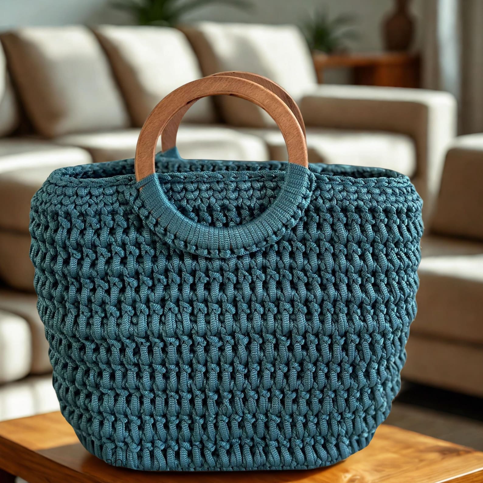 Macrame Cord Crochet Bag Pattern | PDF + Video Tutorial | Boho Tote ...