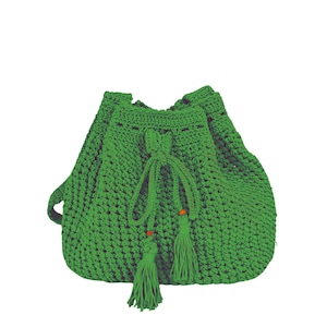 Crochet Drawstring Bag Pattern – Stylish Bucket Bag, Boho & Crossbody ...