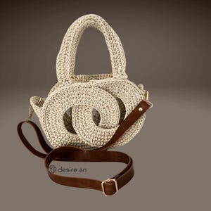 Crochet Ring Bag Pattern: Stylish Tote With Leather Handle (pdf-video ...