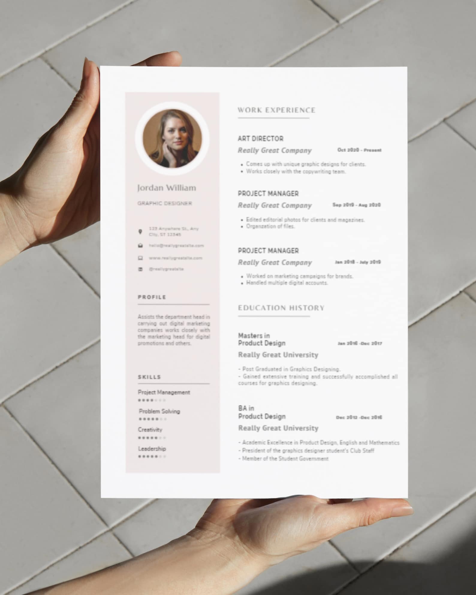 Resume Editable Template, Easy Resume Builder, Minimalist Design - Etsy