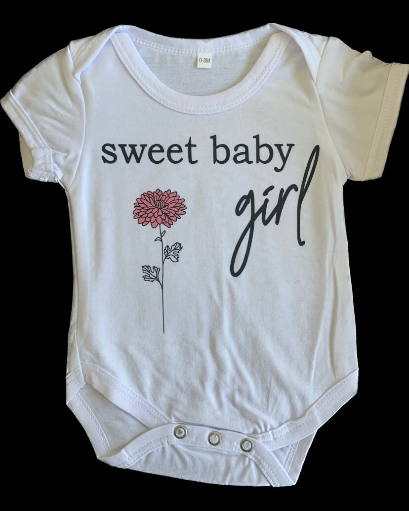Custom Baby Onesies With Birth Flowers - Etsy