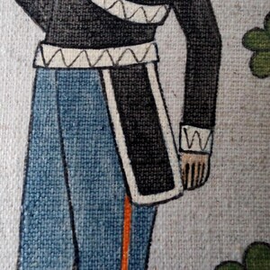 Swedish Kurbits Painting Dala Painting on Linen 36 X 25,5 Cm - Etsy
