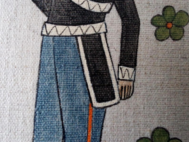 Swedish Kurbits Painting Dala Painting on Linen 36 X 25,5 Cm - Etsy