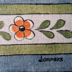 Swedish Kurbits Painting Dala Painting on Linen 36 X 25,5 Cm - Etsy