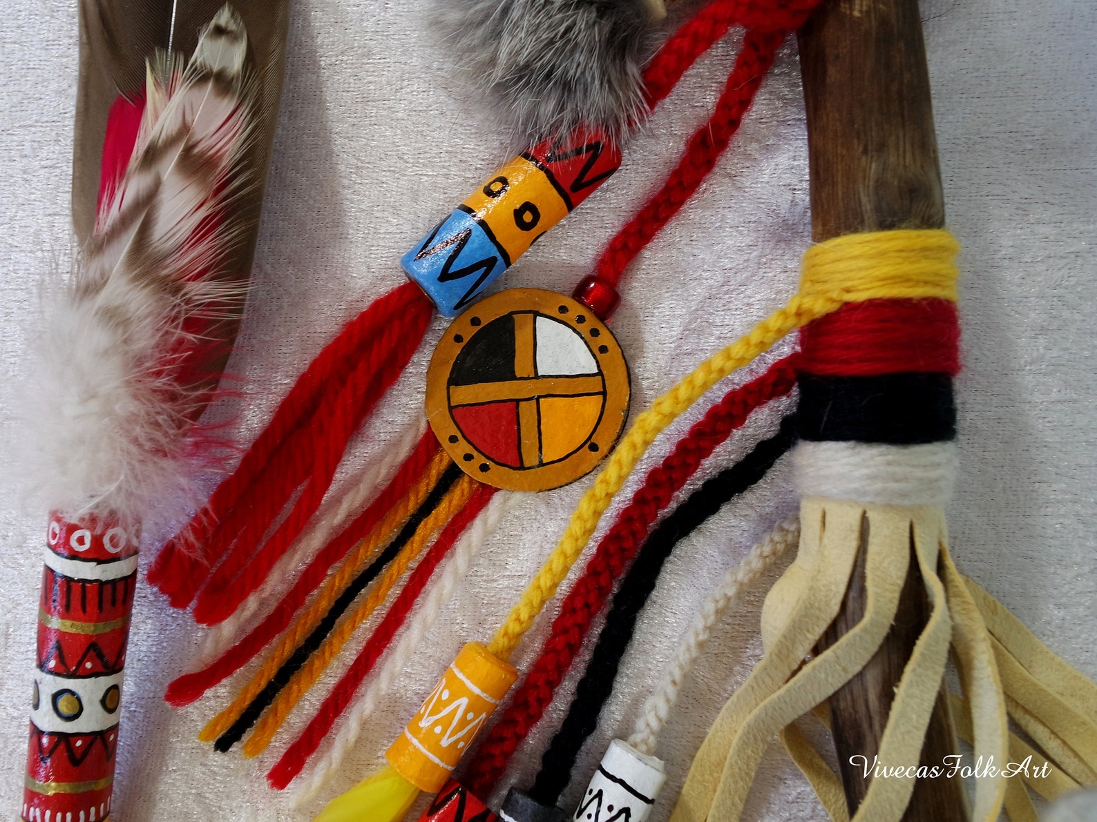 Talking Stick With Answering Feather, Ceremonial Communication Tool ...