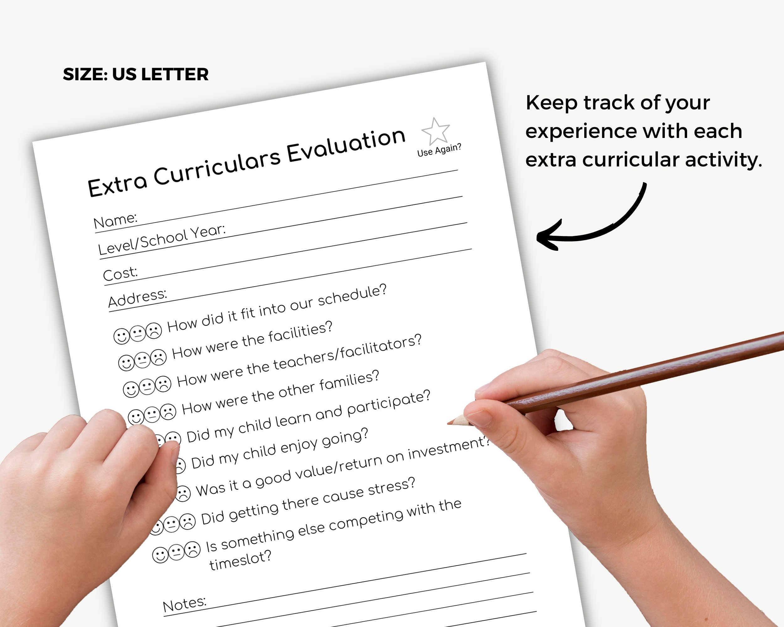 Extra-curricular Activity Evaluation Homeschool Planner Reflection Page ...